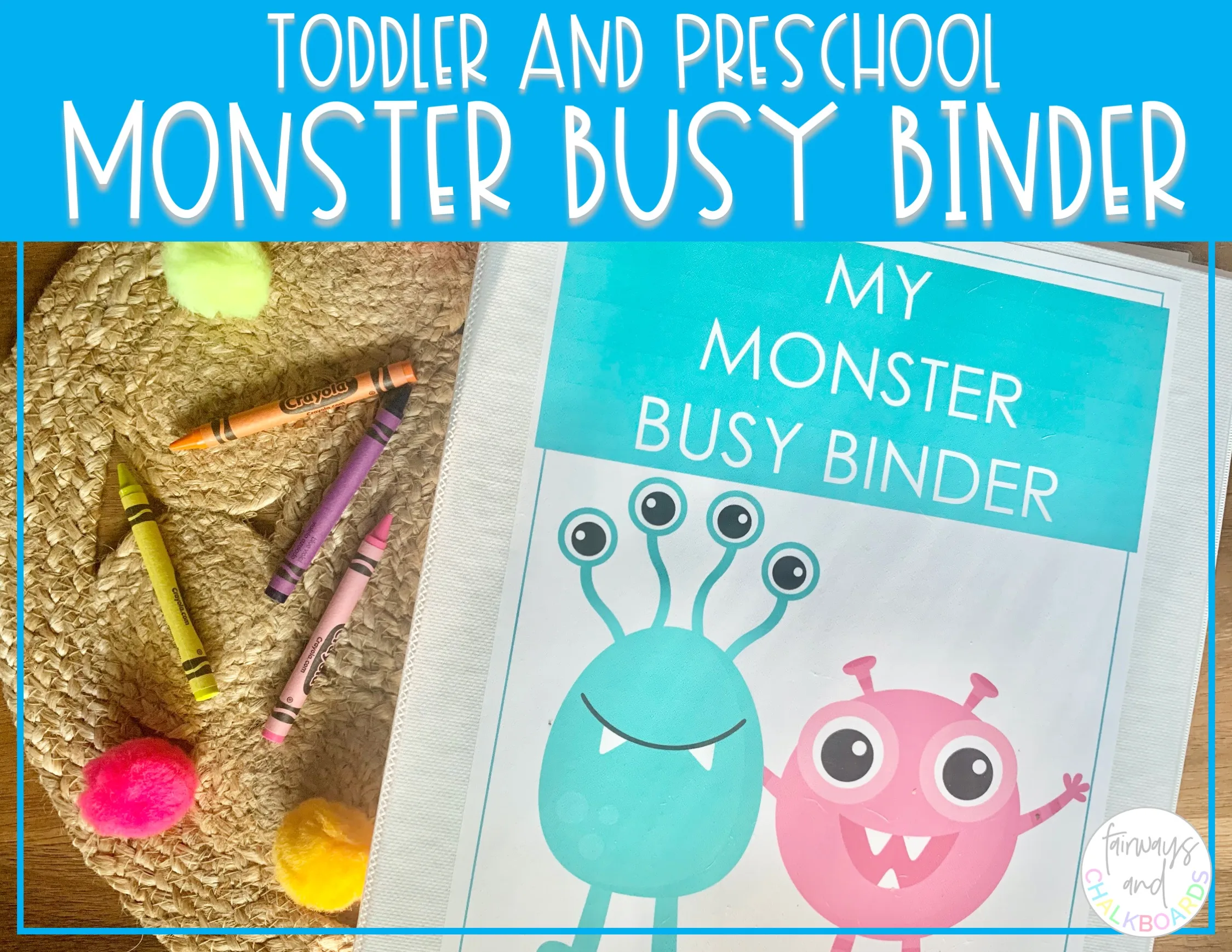 Monster Busy Binder | Preschool Learning Activities by Teach Simple