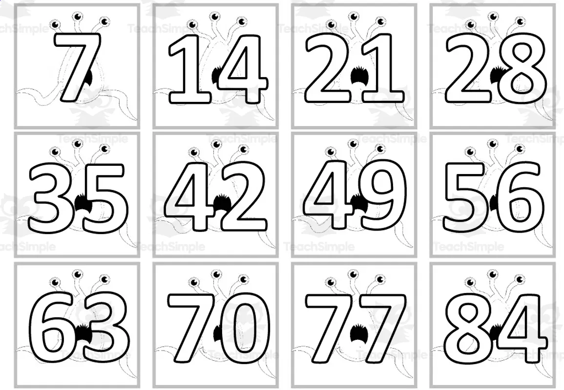 Monster Multiplication Custom Craft Cards x8 by Teach Simple