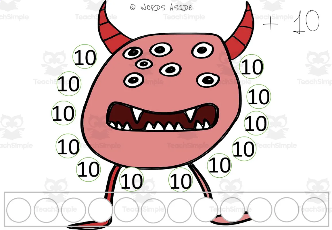 Monster Multiplication Repeated Addition Mats Set 5 by Teach Simple