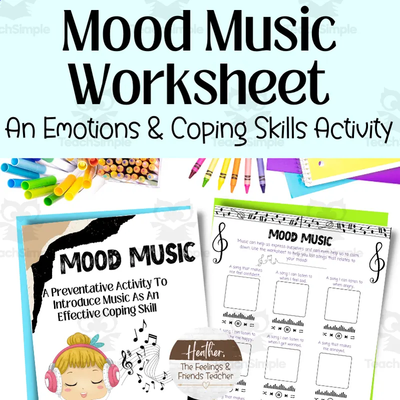 Mood Music--Printable Coping Skill and Music Activity for Resiliency ...