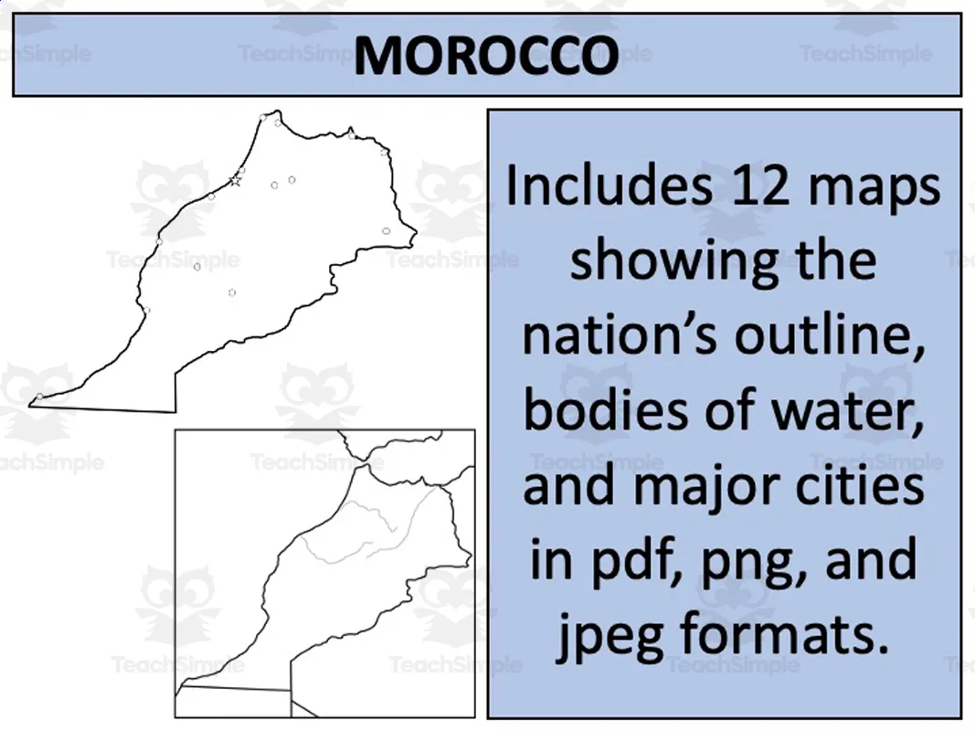 Morocco Map Resources by Teach Simple