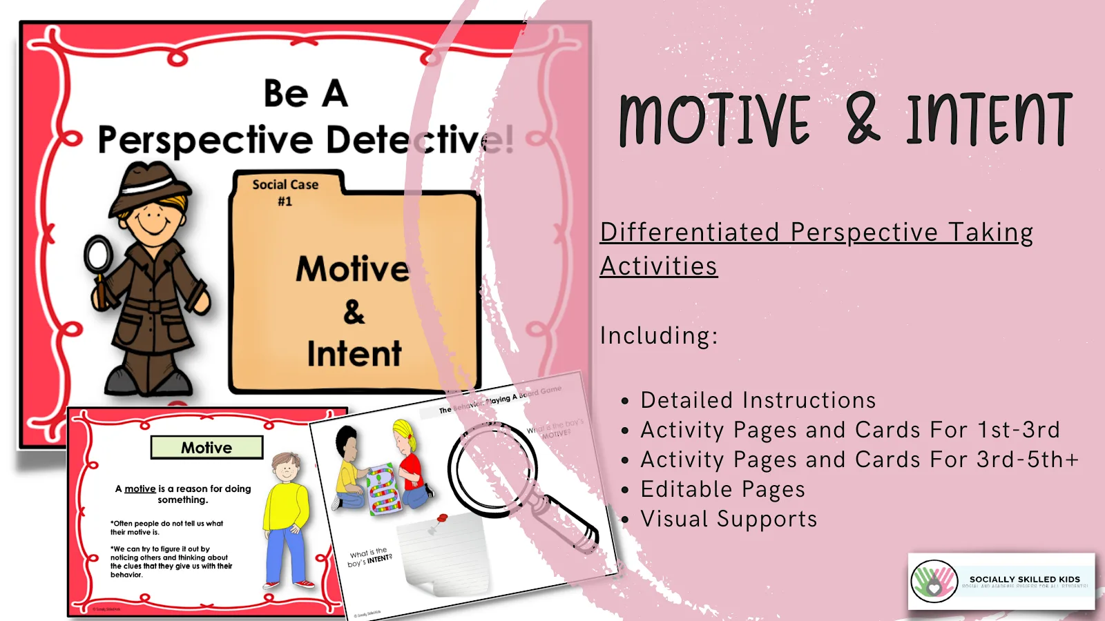 Motive and Intent, Perspective Taking Activities Differentiated For 1st ...