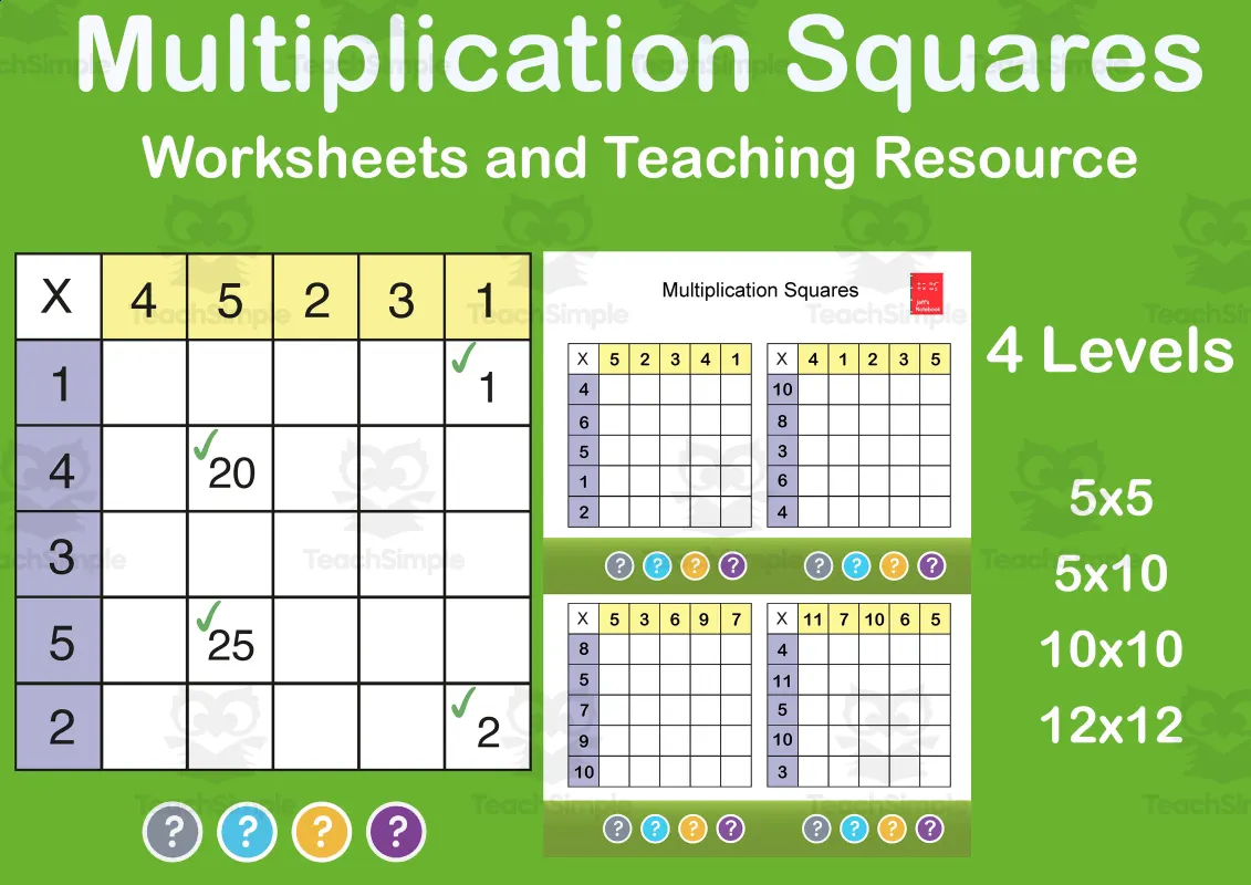 Multiplication up to 12x12 with (Almost) Unlimited Worksheets by Teach ...