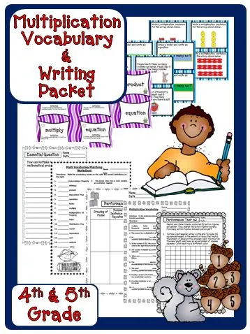 Multiplication Vocabulary | Multiplication Practice Packet by Teach Simple