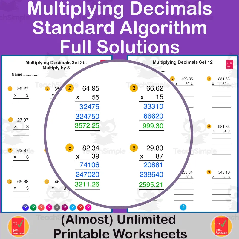 Multiply Decimals using the Standard Algorithm by Teach Simple Multiply Decimals using the Standard Algorithm by Teach Simple