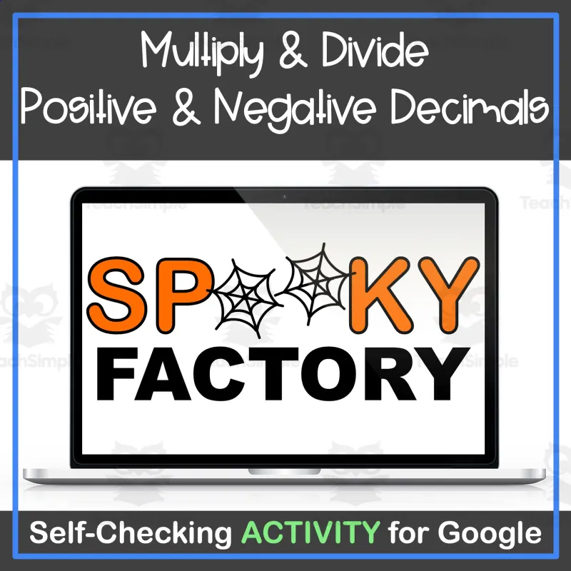 Multiplying & Dividing Positive and Negative Decimals Self-Checking ...