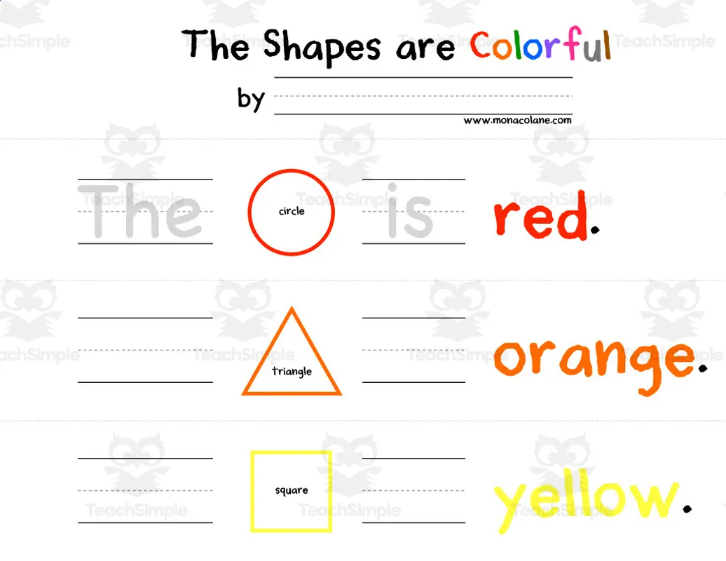 My Colorful Shapes Booklet by Teach Simple