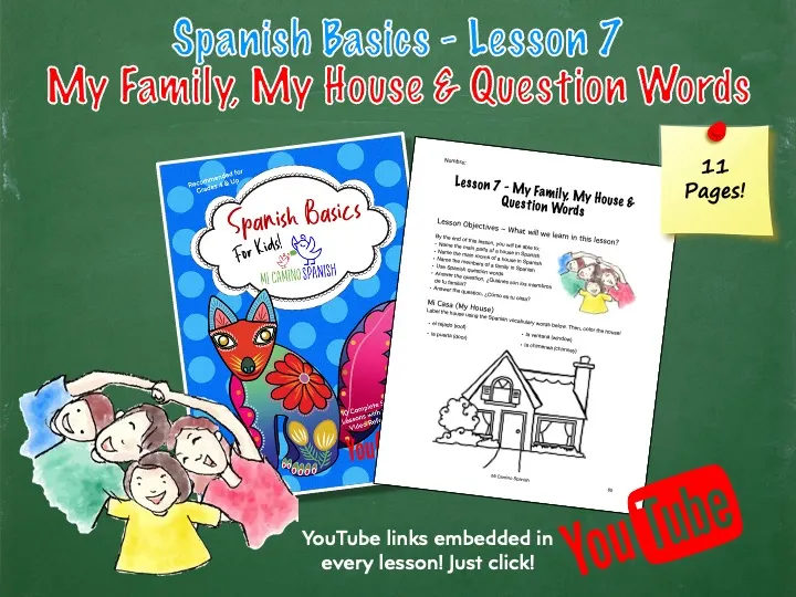 My Family, My House & Question Words - Lesson 7 (COMPLETE SPANISH ...