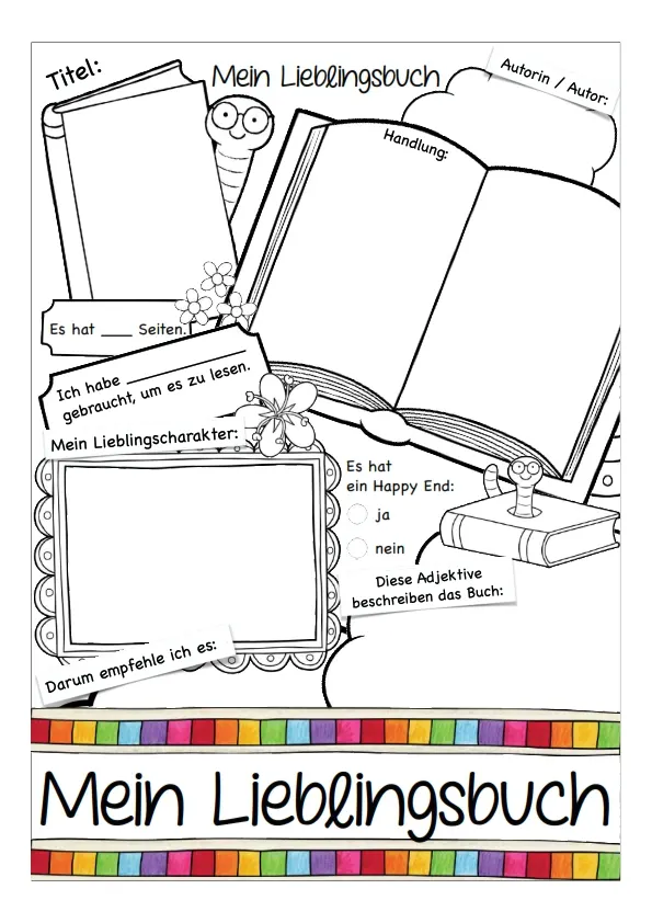 My Favorite Book (German Worksheet) by Teach Simple