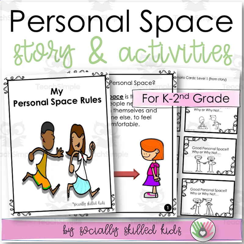 My Personal Space Rules, Social Skills Story and Activities by Teach Simple