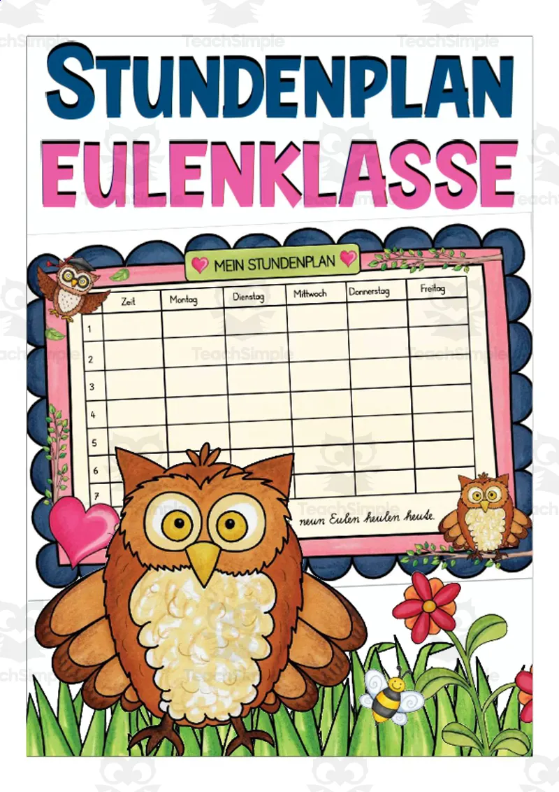 My Student Plan (German Version) by Teach Simple