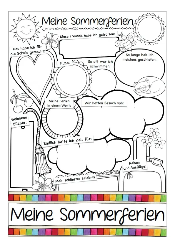 My Summer Worksheet (German) by Teach Simple
