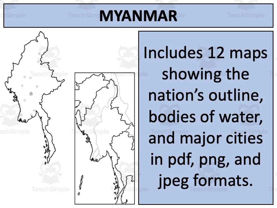 Myanmar Map Resources by Teach Simple