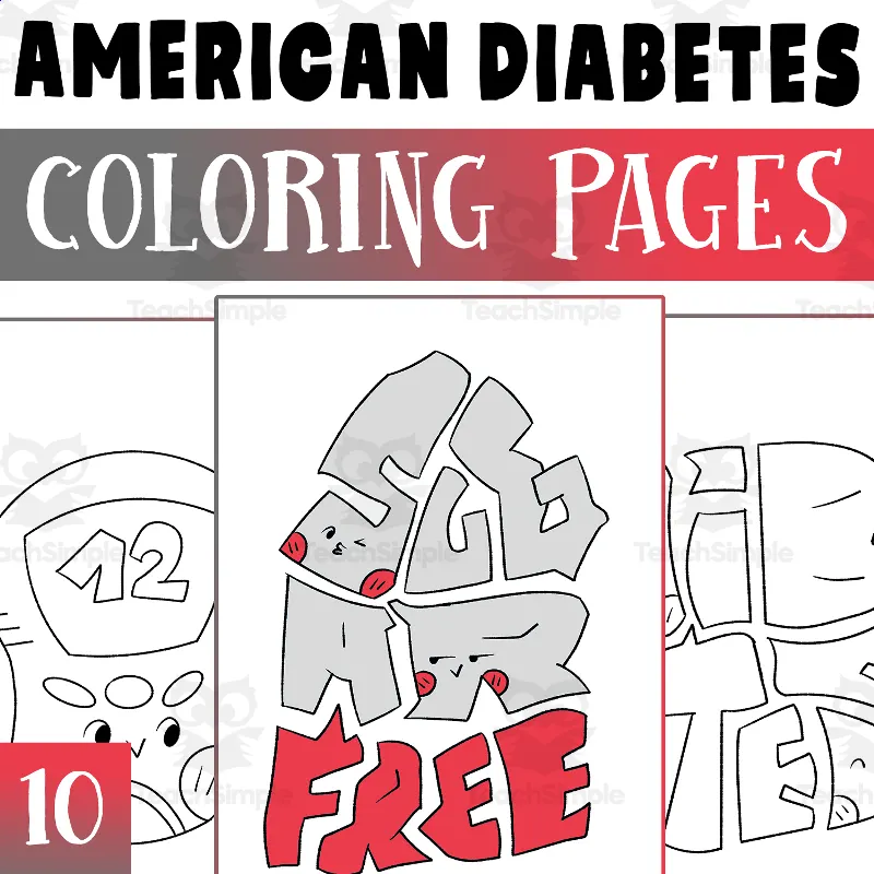 National American Diabetes Awareness Month Coloring pages by Teach Simple