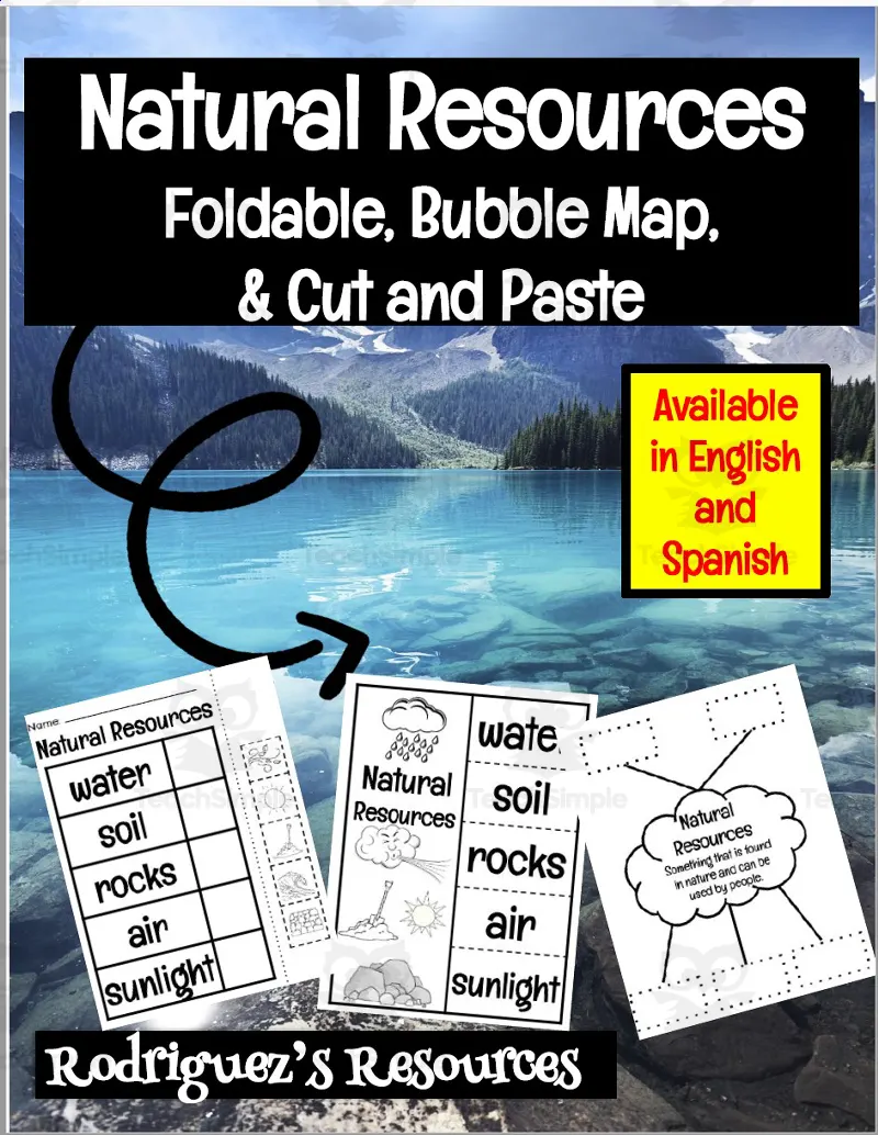 Natural Resources: Foldable, Cut, & Paste by Teach Simple