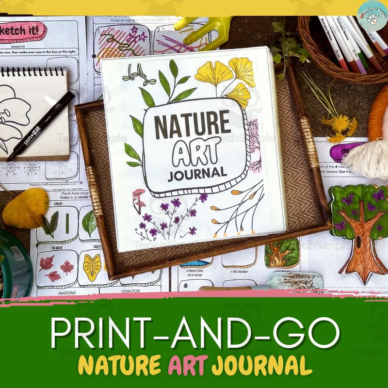 Nature Art Journal for Kids: Explore Art Elements and Plant Science by ...