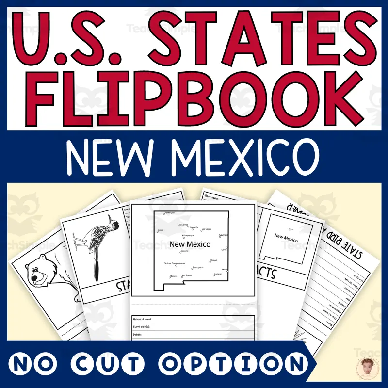 New Mexico State Flipbook (Capital, Bird, Flower, Flag, Animal) by ...