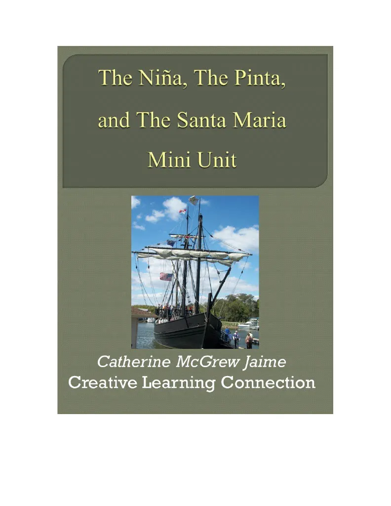 Nina, Pinta, and Santa Maria - eBook by Teach Simple