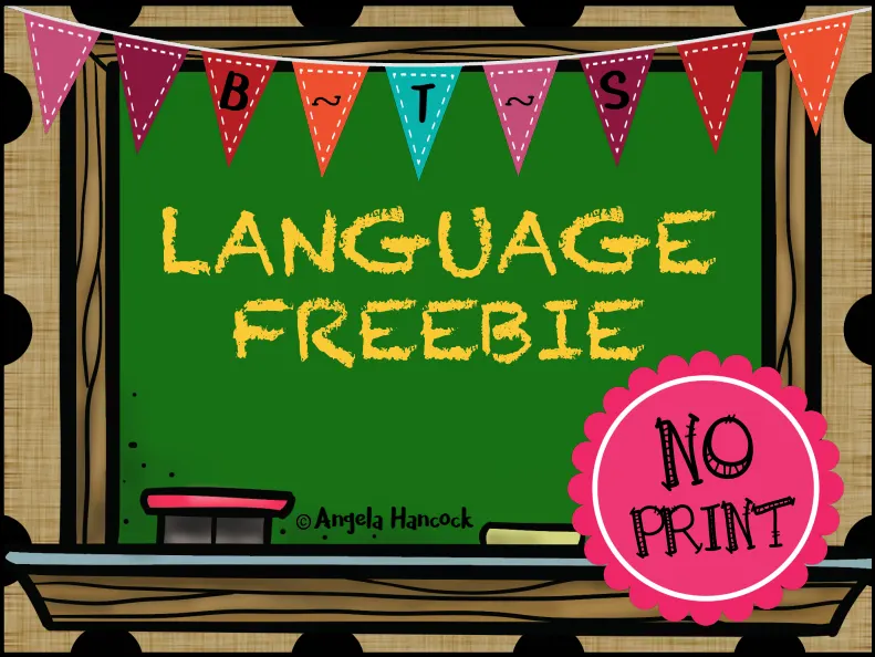 NO PRINT Back to School Language FREEBIE for Distance Learning by Teach ...