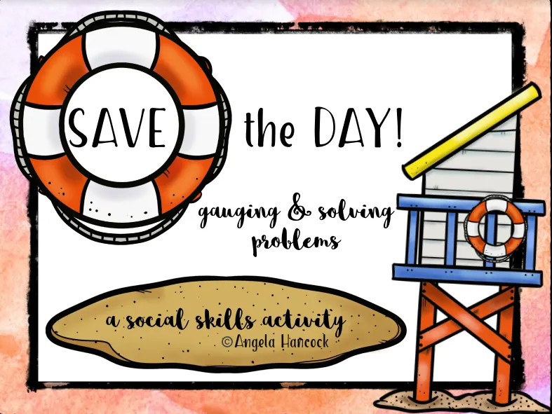 NO PRINT Lifeguard Save the Day Social Language Skills Distance ...
