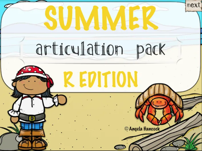 NO PRINT Summer Articulation R Edition by Teach Simple