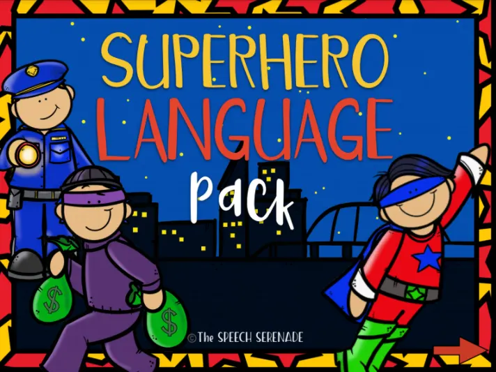 NO PRINT Superhero Receptive Expressive Language Activities Pack by ...