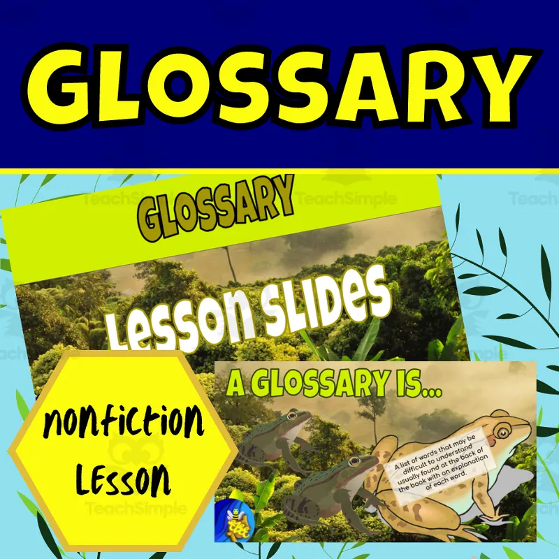 Nonfiction glossary lesson rainforest by Teach Simple