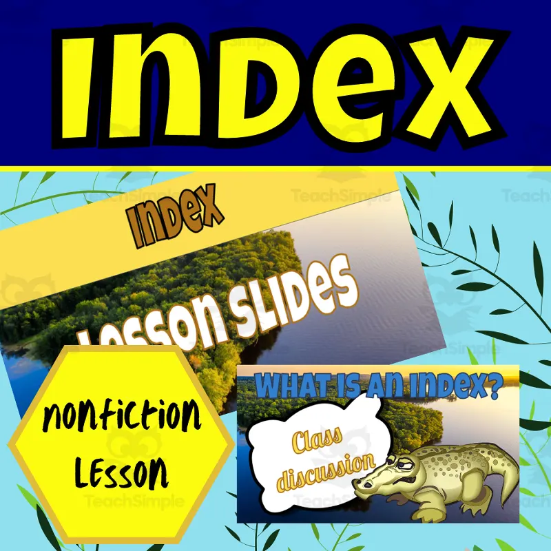 Nonfiction index lesson rainforest by Teach Simple