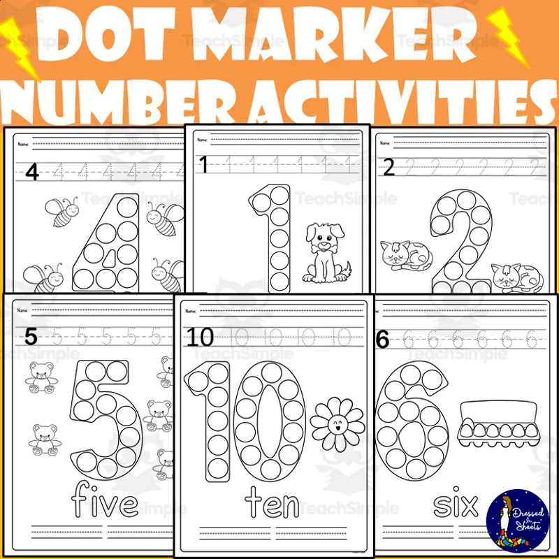 Number Activities: Dot Marker Fun 0 to 10 by Teach Simple