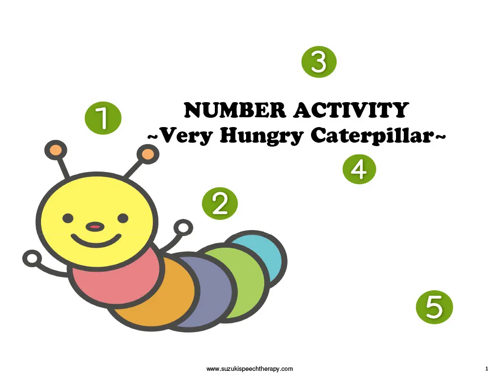 Number Activity - The Very Hungry Caterpillar by Teach Simple