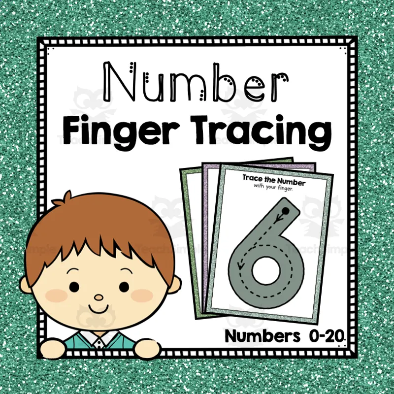 Number Finger Tracing Mats | Preschool Number Resources by Teach Simple