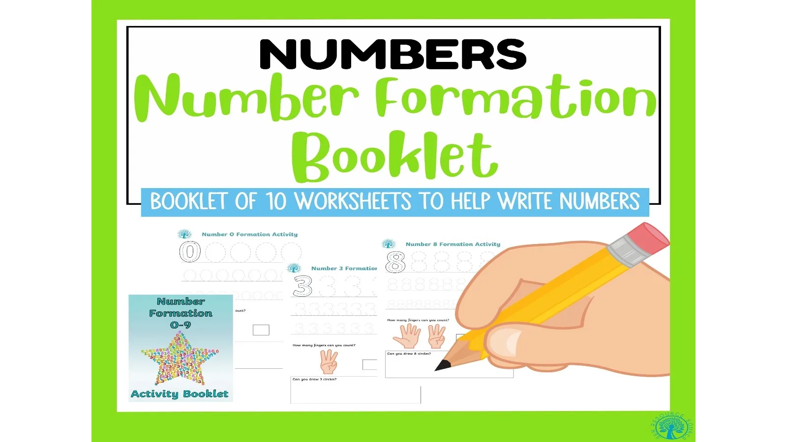 Number Formation Booklet by Teach Simple