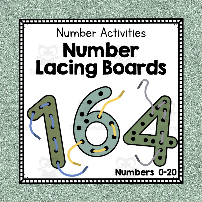 Number Lacing Boards | Preschool Number Resources by Teach Simple