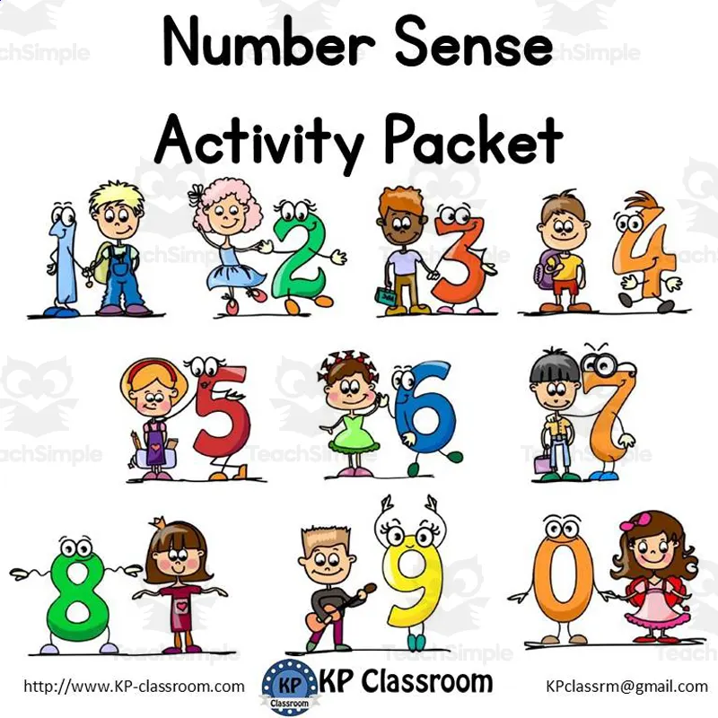 Number Sense No Prep Literacy and Math Activity Packet by Teach Simple