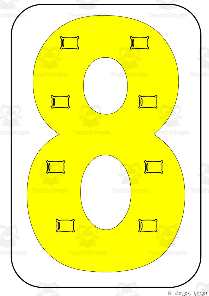 Number Symbol Representation Cards Set C7 by Teach Simple