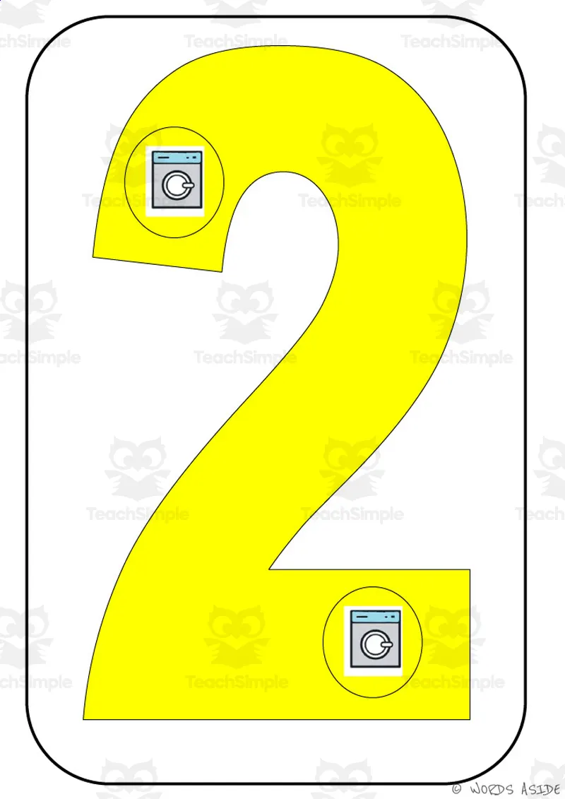 Number Symbol Representation Cards Set F4 by Teach Simple