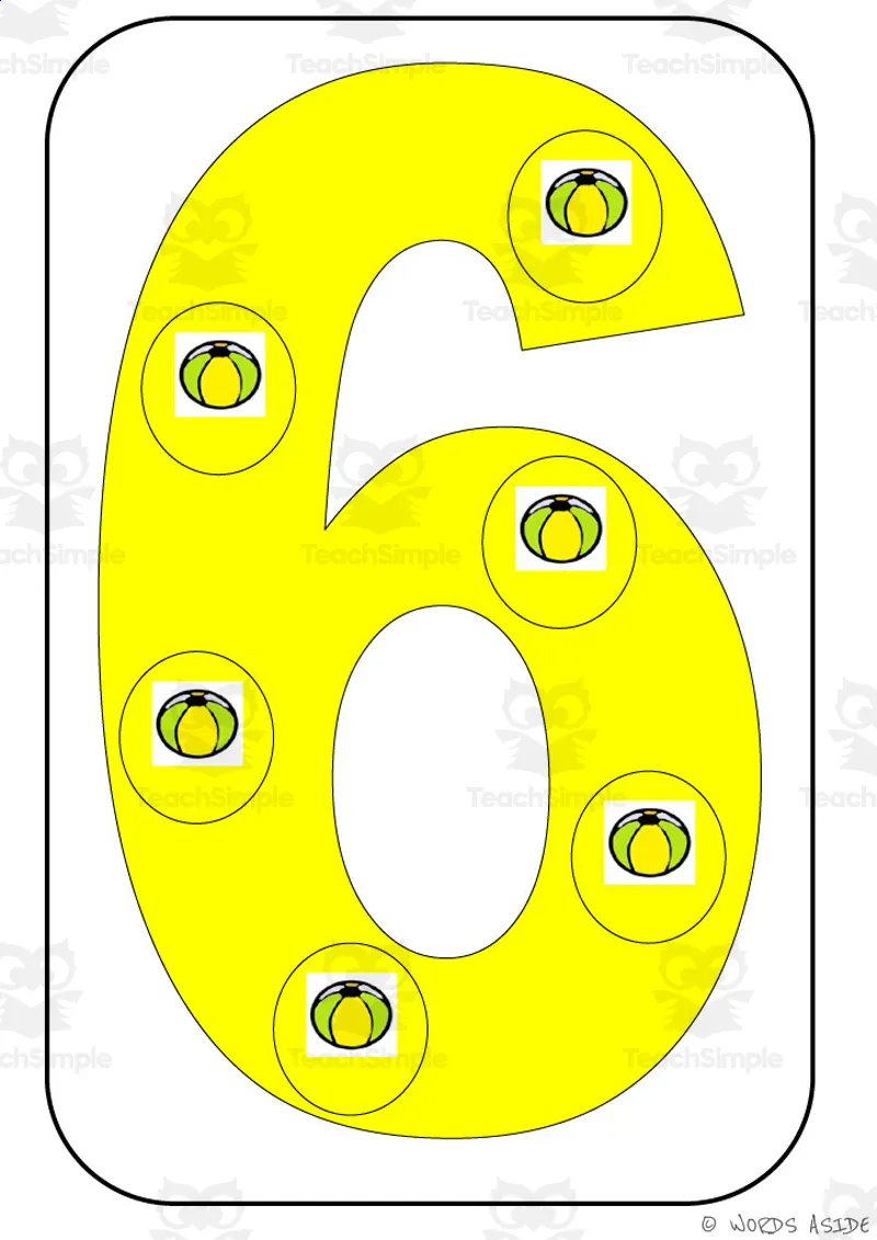 Number Symbol Representation Cards Set F8 by Teach Simple