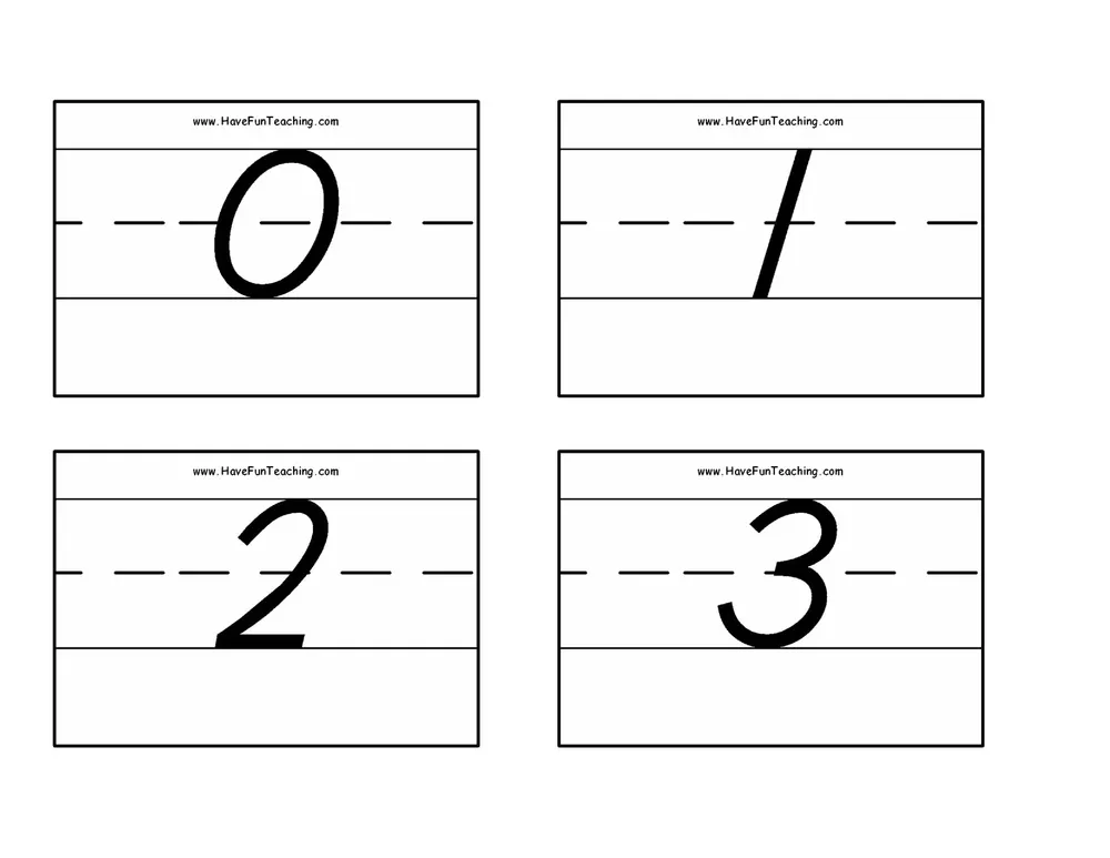 Numbers 0 to 50 Flash Cards by Teach Simple