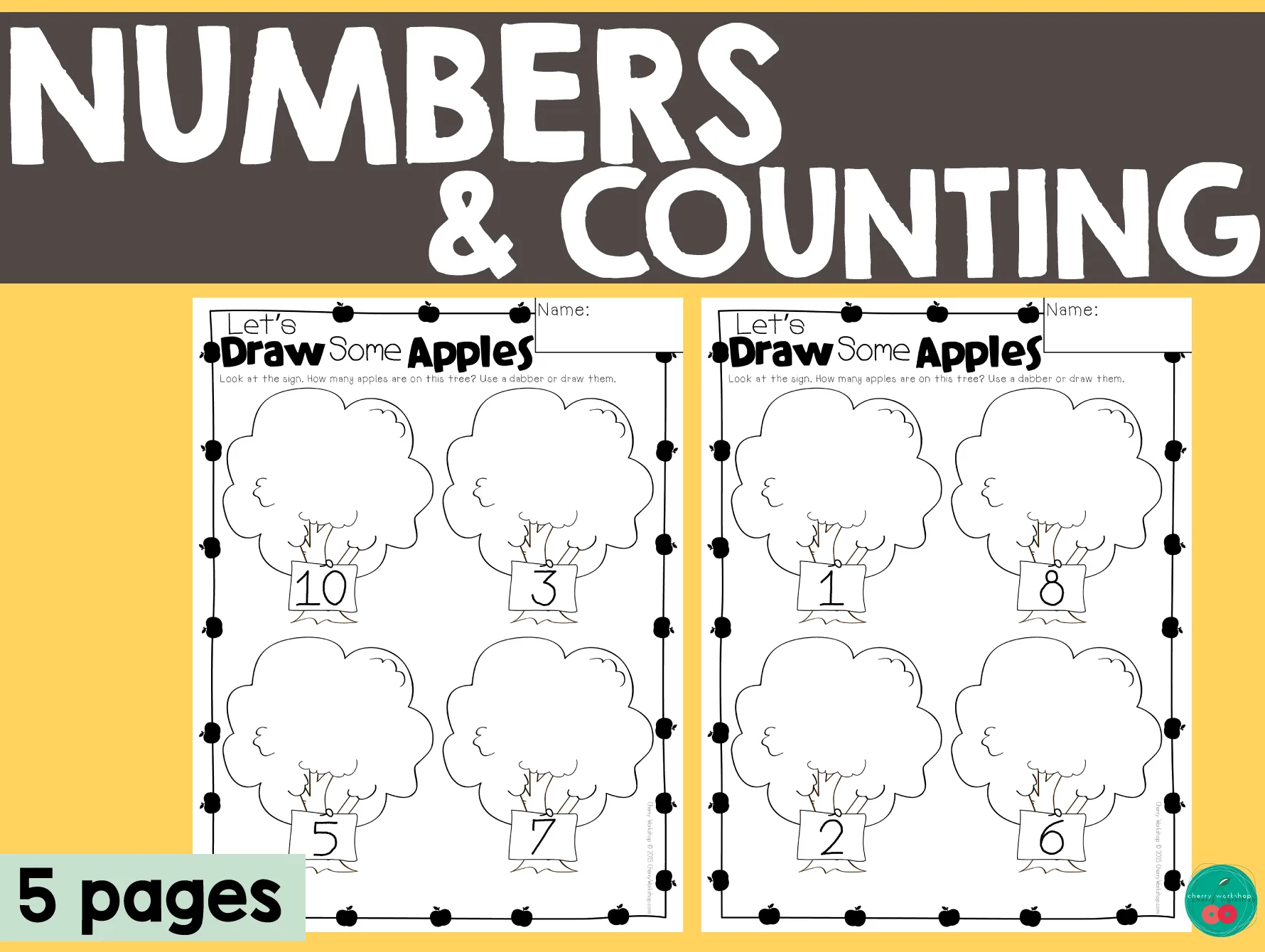Numbers and Counting-Draw Some Apples by Teach Simple