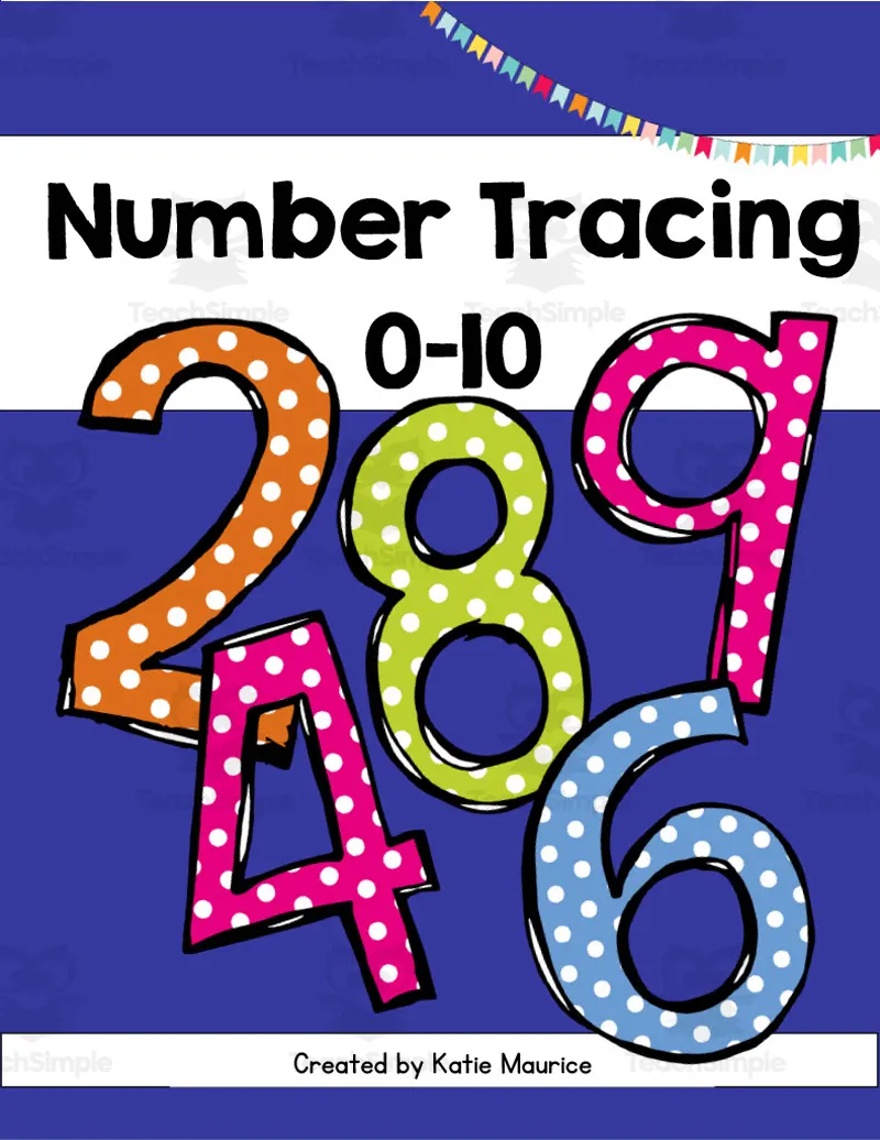 Numbers Tracing Packet by Teach Simple