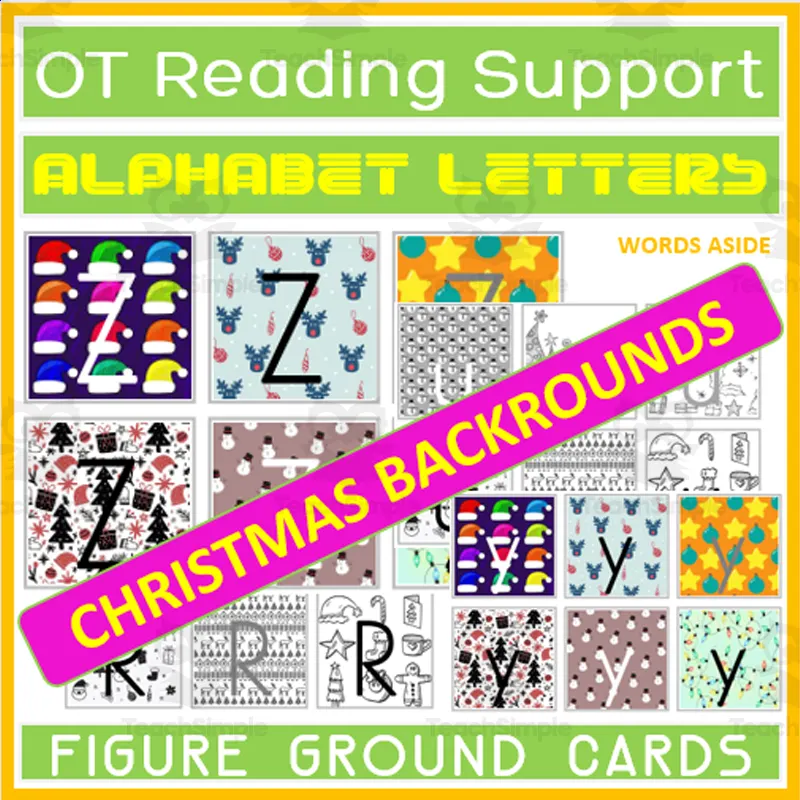 Occupational Therapy Reading Writing Support Christmas Themed Cards by ...