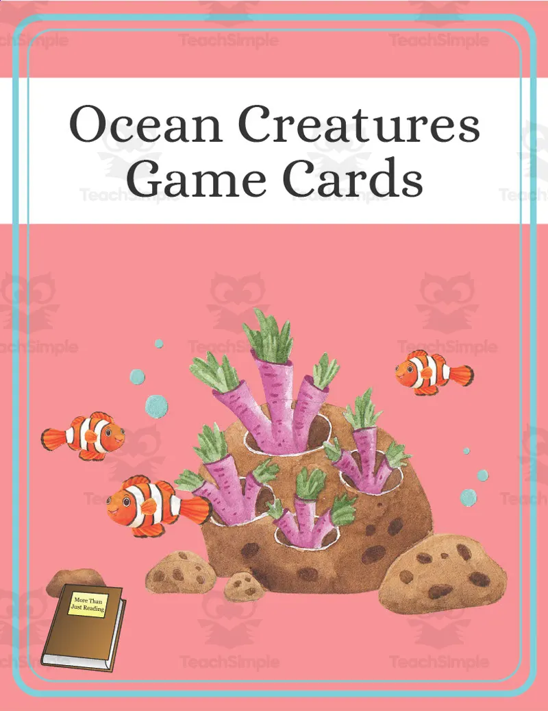 Ocean Life Game Cards by Teach Simple