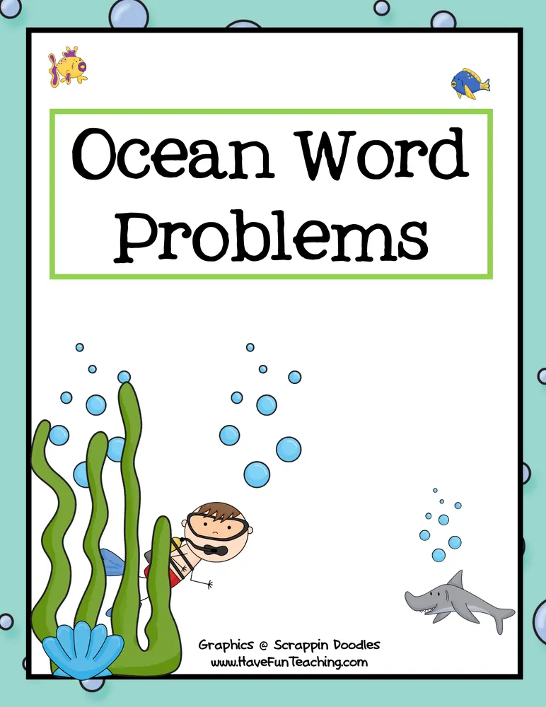 Ocean Math Word Problems Activity by Teach Simple