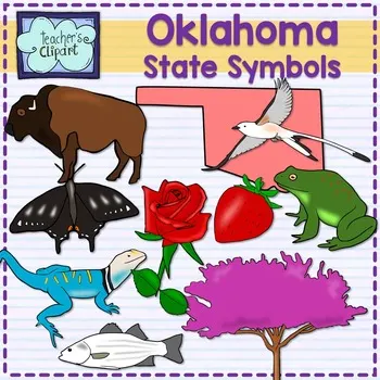 Oklahoma State Symbols Clip Art by Teach Simple