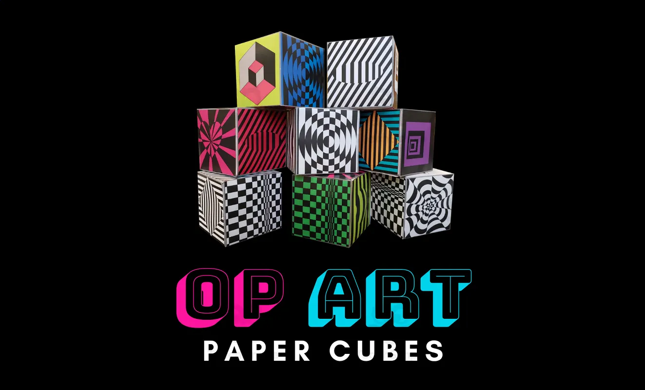 Op Art Paper Cubes by Teach Simple
