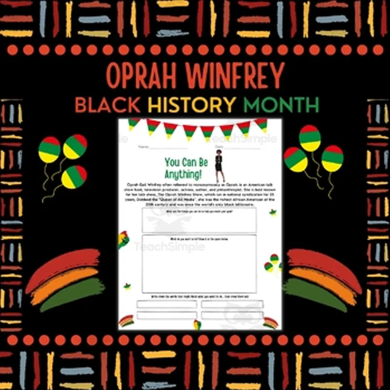 Oprah Winfrey Biography Reading Black History Month Social Studies. by ...