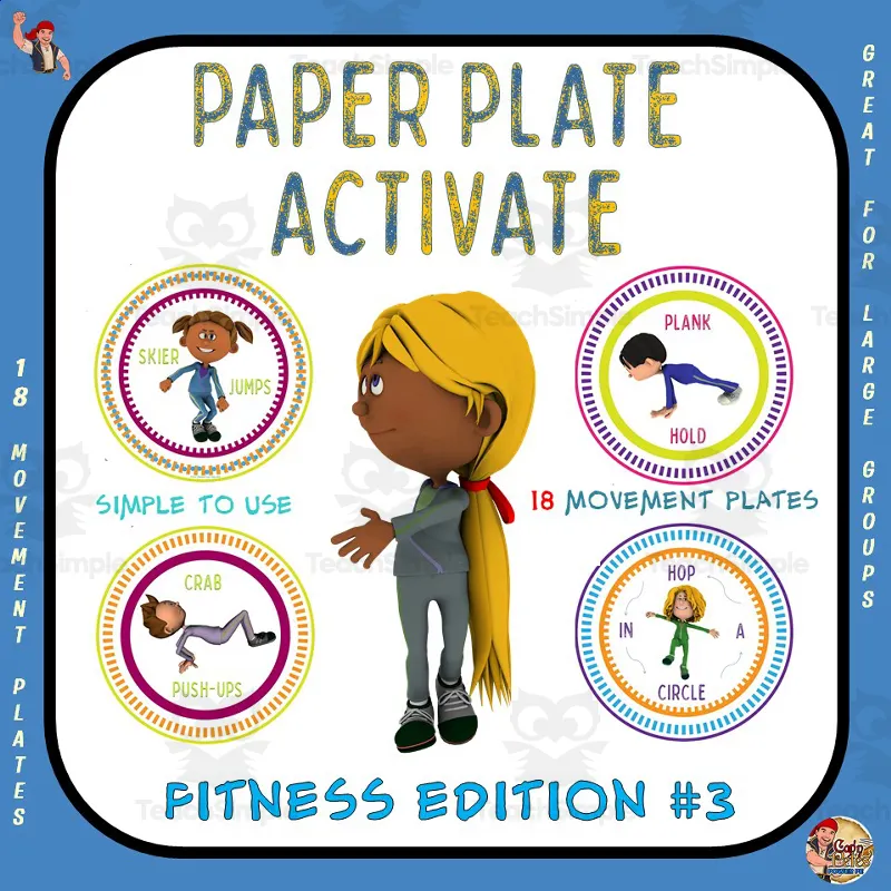 Paper Plate Activate - Fitness Edition #3 by Teach Simple