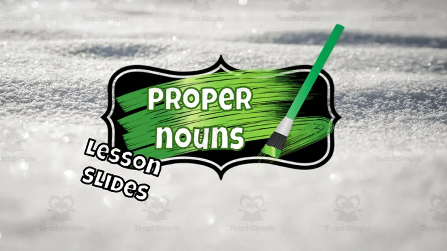 Parts of Speech: Proper Nouns Lesson by Teach Simple