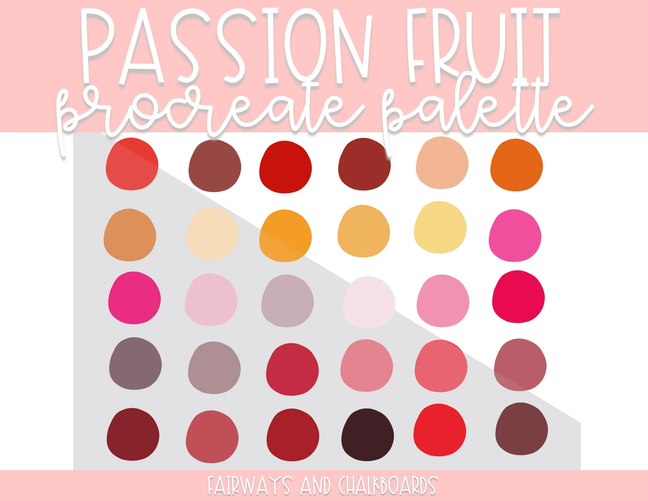Passion Fruit Procreate Color Palette by Teach Simple