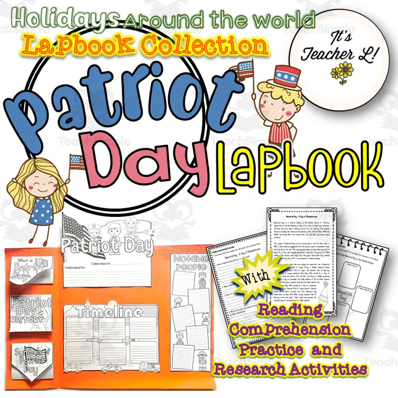 Patriot Day Lapbook with Reading Comprehension Activities by Teach Simple